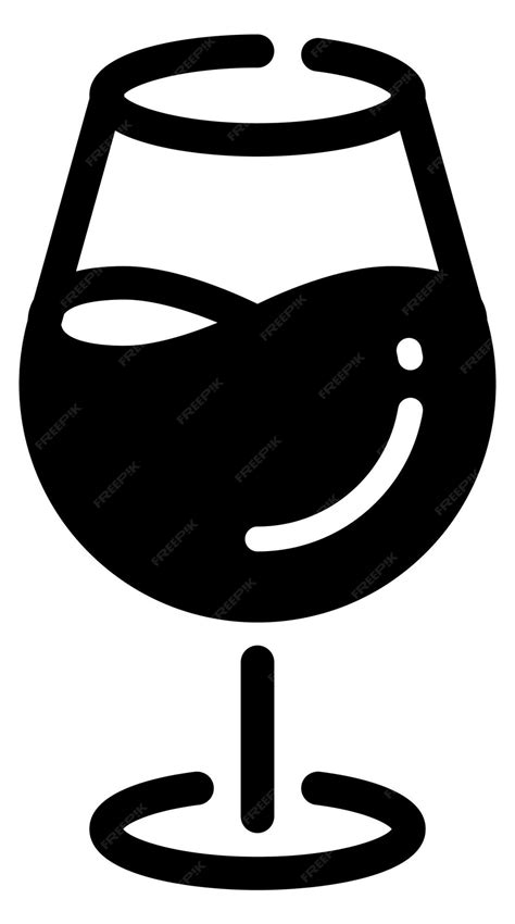 Icône De Verre à Vin Symbole De Barre De Boisson Alcoolisée Vecteur
