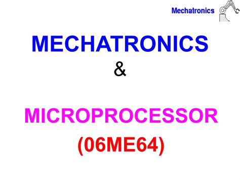 Mechatronics 1ppt