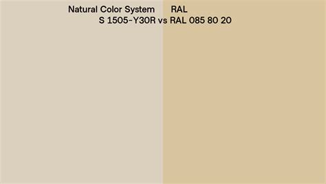 Natural Color System S 1505 Y30r Vs Ral Ral 085 80 20 Side By Side