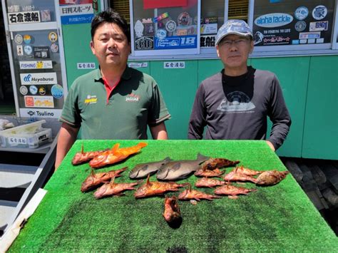 船外機ボートで祢津さんがグレ、カサゴ、アカハタをゲット。｜磯釣り・カセ釣り・ボート釣りの石倉渡船｜三重県紀北町