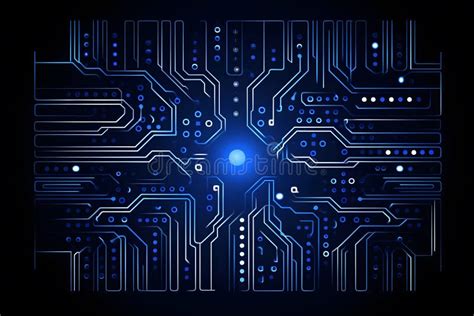 High Tech Electronic Circuit Board Background Neural Network Ai