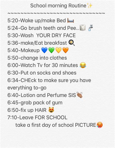 First day of school schedule-Morning Routine-ish.. | Morning routine school, School morning ...