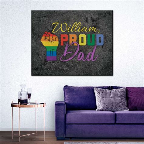 Personalized Proud Dad Pride Ii Wall Art Elephant Stock