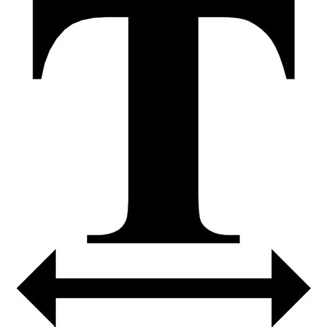 Text Width Adjustment Option Vector Svg Icon Svg Repo