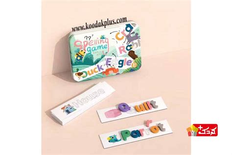 خرید پازل آموزش کلمات انگلیسی با فلش کارت و حروف چوبی