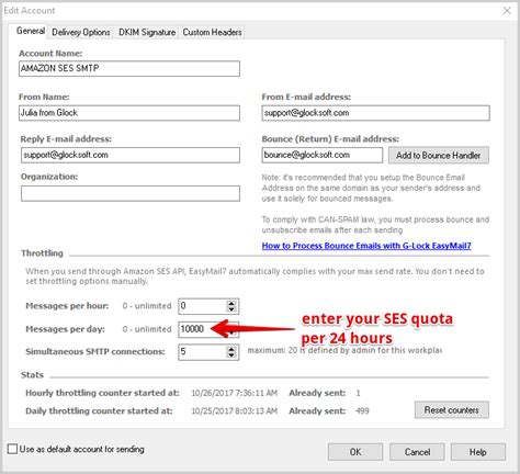 How To Use Amazon SES SMTP Server To Send Emails G Lock EasyMail