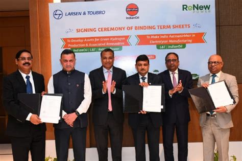 Indian Oil Larsen Andtoubro Renew Form Jv For Development Of Green