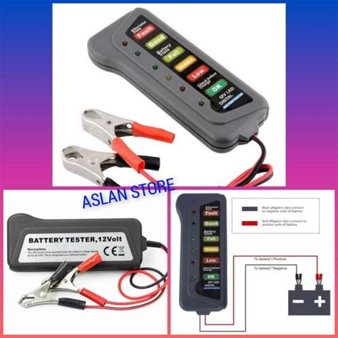 Promo Alat Cek Aki Alat Tester Baterai Digital V Led Mobil Motor Test Battery Accu Volt