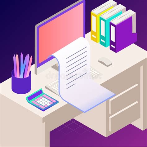 Vector Illustration Of Office Business Icons Communication Between