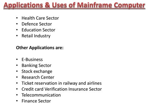 Ppt Mainframe Computer With Its Example Types Uses And Features Powerpoint Presentation