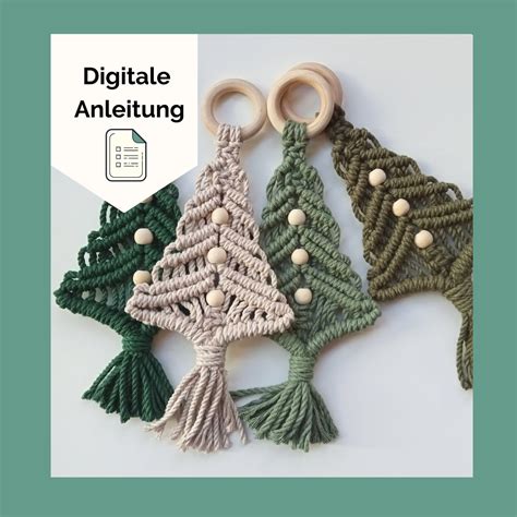 Digitale Anleitung Makramee Weihnachtsbaum Creolla DIY