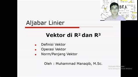 Matriks Dan Ruang Vektor Vektor Di R2 Dan R3 Definisi Operasi Dan