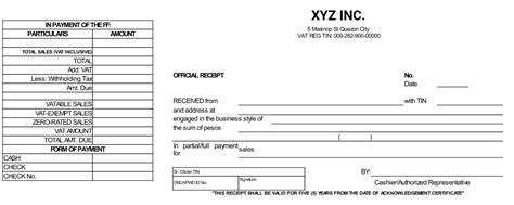 How To Get Official Receipt From Bir