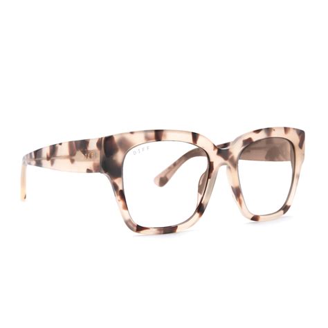 Bella Ii Square Prescription Glasses Cream Tortoise Diff Eyewear