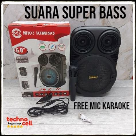 Jual Speaker Bluetooth Bonus Mic Inci Salon Aktif Portable Radio Fm Speaker Wireless