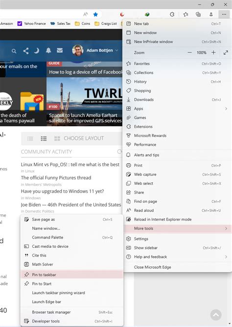 How To Pin A Website To The Taskbar Neowin