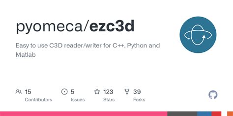 Github Pyomecaezc3d Easy To Use C3d Readerwriter For C Python And Matlab