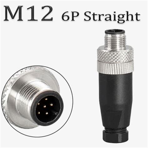 เซนเซอร์ M12 6 ขั้วต่อพินแบบมีสาย วงกลมคอน