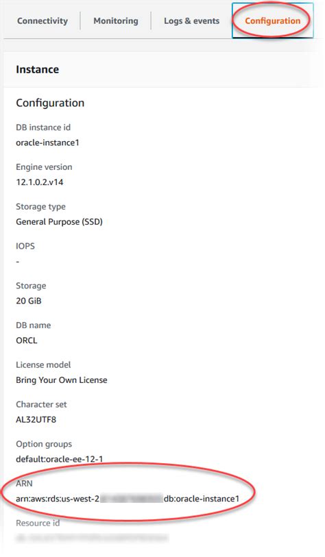 在 Amazon Rds 中使用 Amazon Resource Name Arn Amazon Relational Database Service