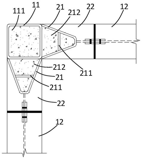 钢梁与钢管柱的连接节点构造的制作方法