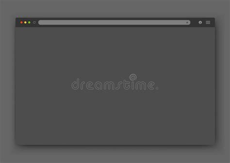 Browser Window Realistic Blue Empty Browser Window With Toolbar