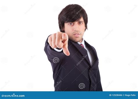 Business Man Pointing Forward Stock Photo Image Of Point Occupation