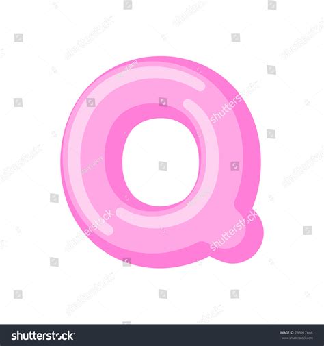 Letter Q Candy Font Caramel Alphabet Lollipop Vector Image The Letter