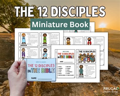The 12 Disciples Craft Mini Book 12 Disciples Of Jesus Facts Bible