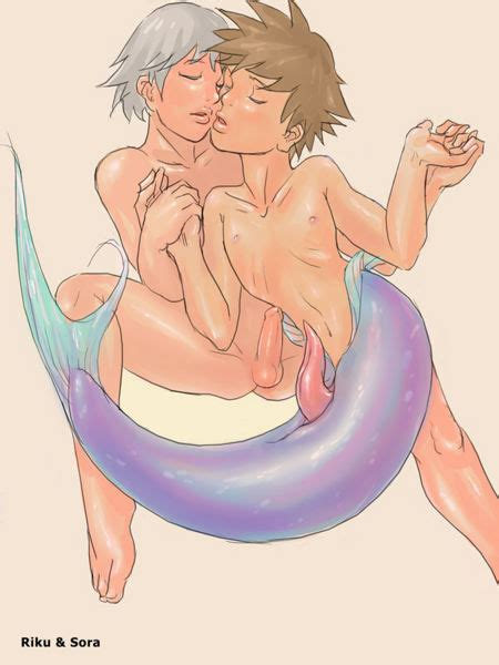 Rule 34 2boys Balls Gay Kingdom Hearts Male Male Only Merfolk Merman Penis Riku Sora Yaoi