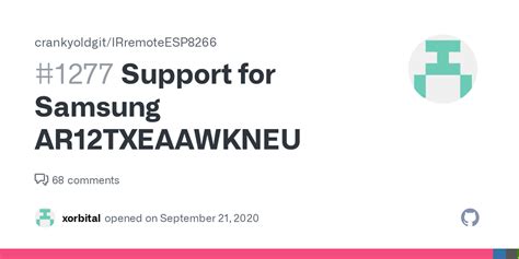 support for samsung ar12txeaawkneu · issue 1277 · crankyoldgit