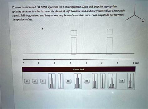 Solved Construct Simulaled H Nmr Spectrum For Chloropropane Drag