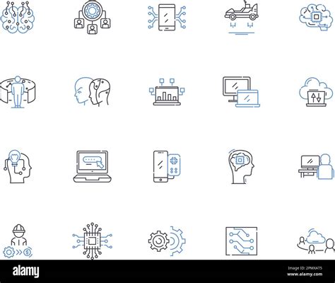 Geek Nerds Outline Icons Collection Geeks Nerds Hackers Gamers