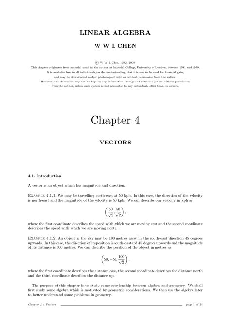 SOLUTION Chapter 4 Linear Algebra Notes Studypool