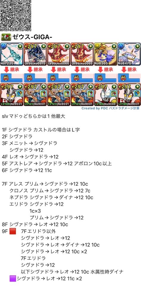 ゼウスgiga レオシヴァドラ 周回編成倉庫