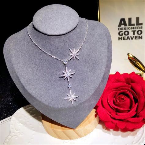Ожерелье S кулоны для женщин 925 серебро кубический цирконий восьмиконечная звезда ожерелье