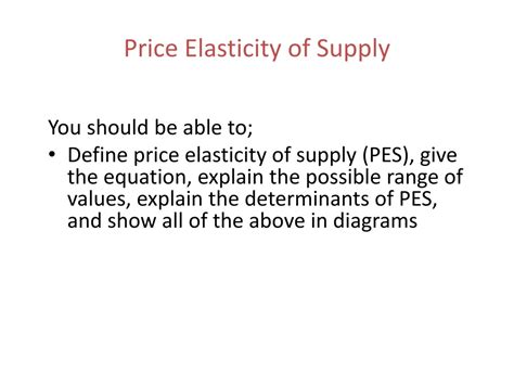 PPT Price Elasticity Of Supply Equation Determinants And Examples PowerPoint Presentation