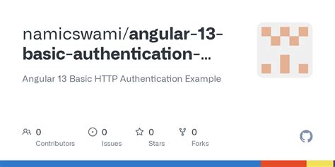 GitHub Namicswami Angular Basic Authentication Example Angular Basic
