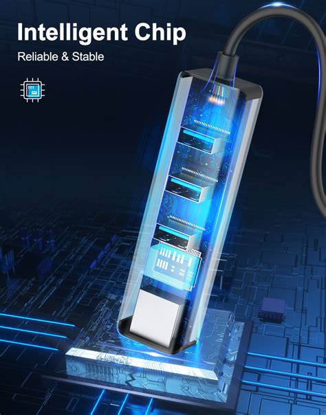 USB C To Ethernet Adapter ABLEWE 4 In 1 Aluminum USB C Adapter With Ethernet Port 3 USB 3 0