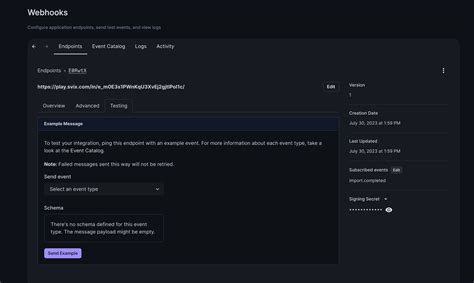 Webhooks Tableflow