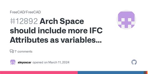 Arch Space Should Include More Ifc Attributes As Variables For Text To