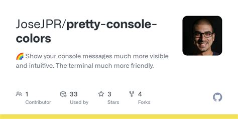 github josejpr pretty console colors 🌈 show your console messages