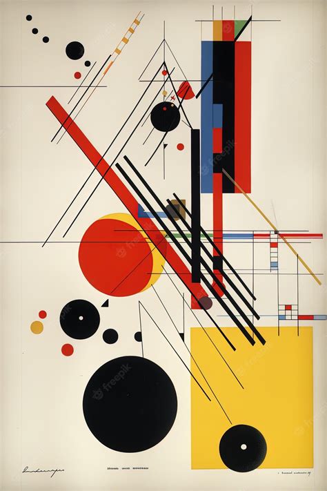 Premium Photo Generative Ai Bauhaus Style Background