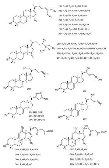 Biomolecules Free Full Text A Review Of Ganoderma Triterpenoids And