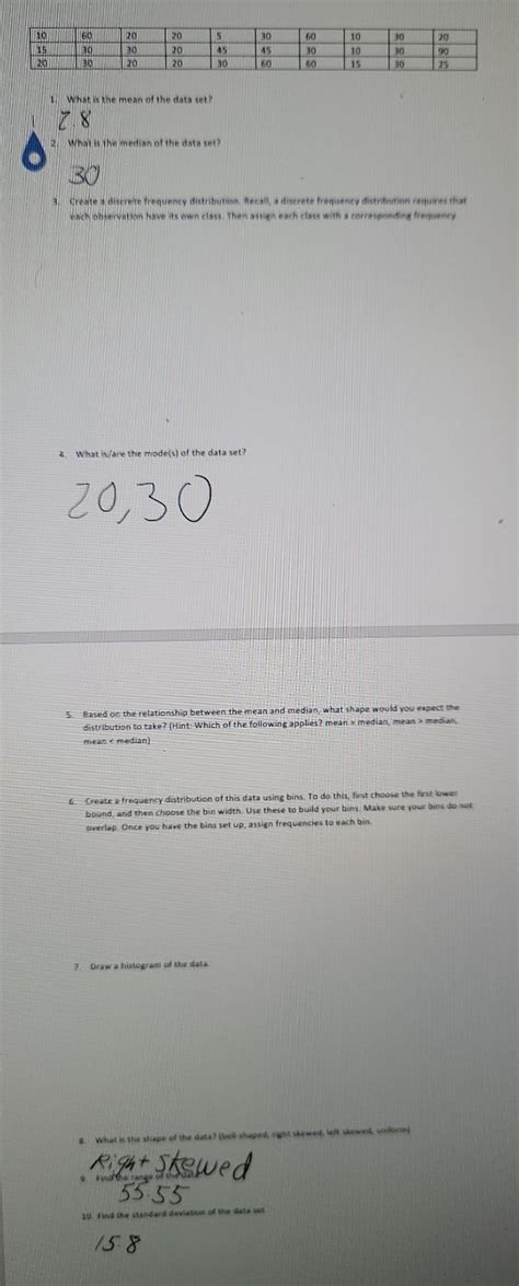 Solved What Is The Mean Of The Data Set द8 What Is The