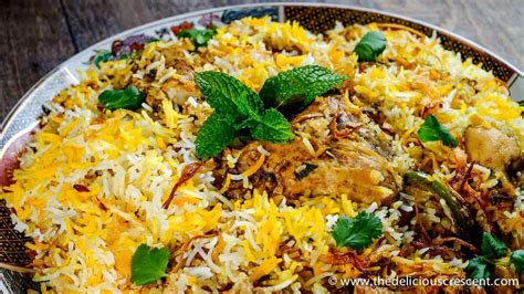 Easy Hyderabadi Chicken Biryani The Delicious Crescent