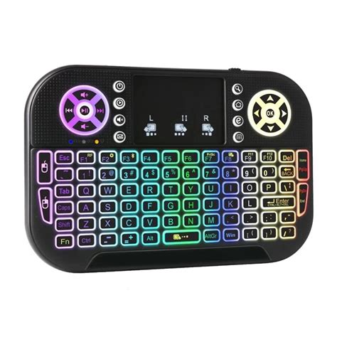 Mini Teclado Controle Sem Fio Led Para Tv Box Smart Tv Pc Shopee Brasil