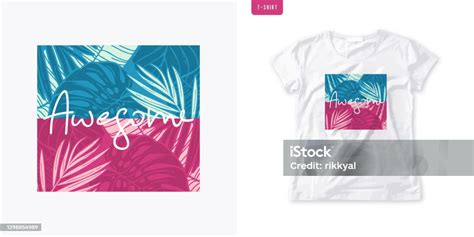 여름 그래픽 여성 티셔츠 디자인 대장필 열대 프린트 벡터 일러스트 0명에 대한 스톡 벡터 아트 및 기타 이미지 0명 T