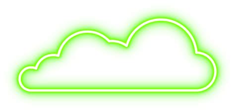 Glowing Neon Cloud Design Element 23817171 PNG