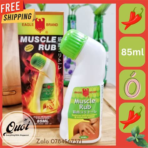 Singapore Freeship Muscle Rub Dầu xoa bóp Con Ó dạng chai lăn