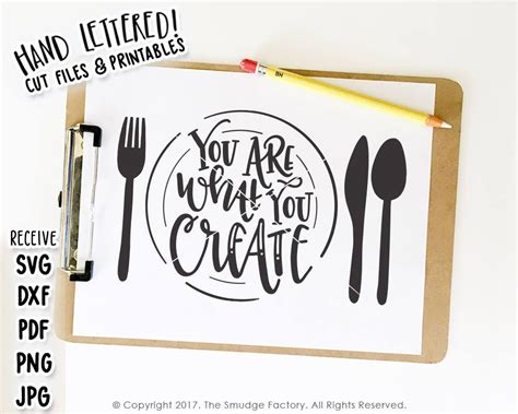 Eat SVG Cut File Kitchen SVG Create Cut File You Are What Etsy